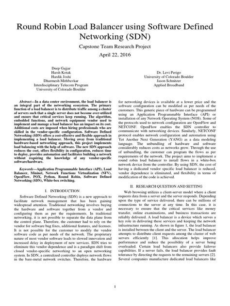 70110 130943 round robin load balancer using software defined networking sdn download free