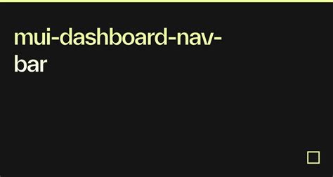 Mui Dashboard Nav Bar Codesandbox