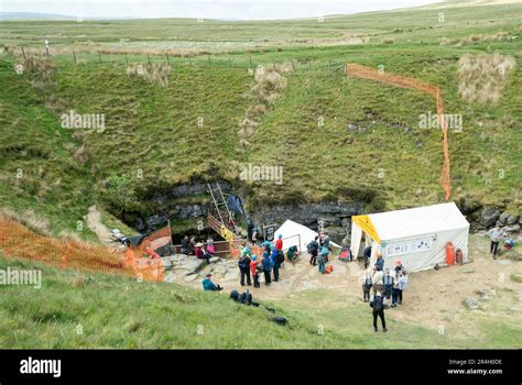 The Opening To Gaping Gill The Largest Cavern In Britain Situated In