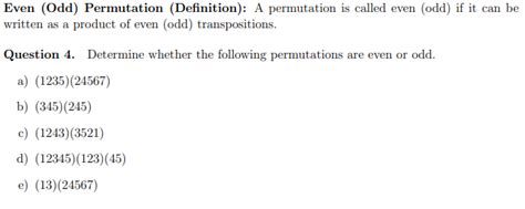 solved even odd permutation definition a permutation is