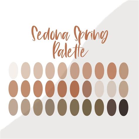 Sedona Spring Color Palette Boho Procreate Color Palette Neutral Peachy