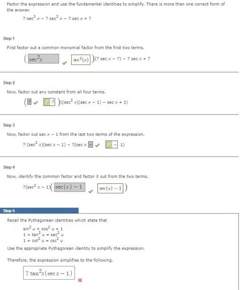 solved factor the expression and use the fundamental