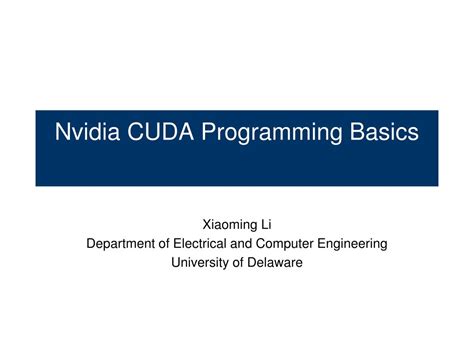 ppt nvidia cuda programming basics powerpoint presentation free download id 3726469