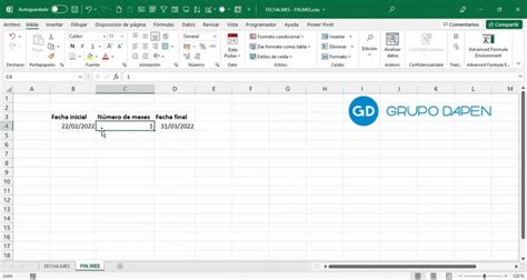 Cómo usar las funciones FECHA MES y FIN MES de Excel