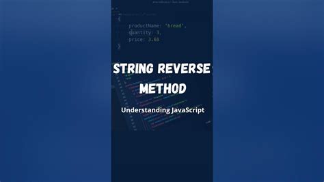 string reverse method javascript youtube