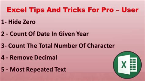 5 Excel Tips And Trick S For Pro User YouTube