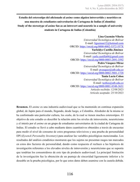 Pdf Estudio Del Estereotipo Del Aficionado Al Anime Como Alguien