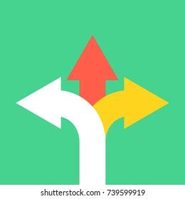 Three Arrows Pointing Different Directions Choice Stock Vector Royalty