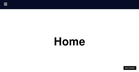 React Sidebar Navigation Menu Forked Codesandbox