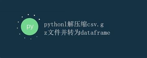 pythonl解压缩csv gz文件并转为dataframe 极客教程