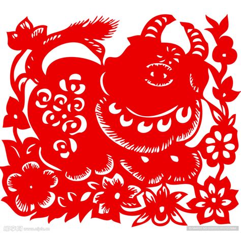 生肖牛剪纸设计图 广告设计 广告设计 设计图库 昵图网nipic