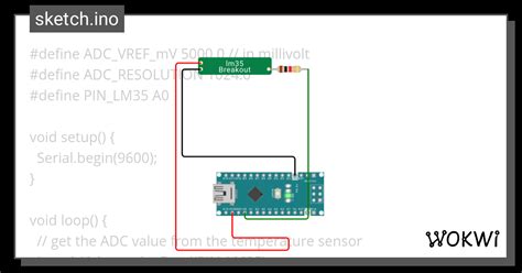 Lm35 Temp Sensor Custom Chip Wokwi ESP32 STM32 Arduino Simulator