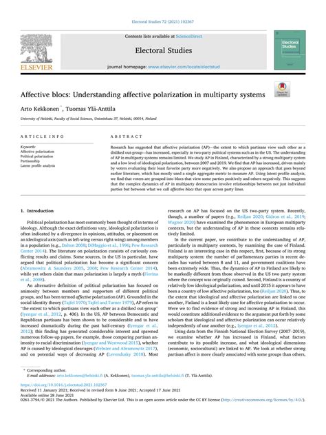 pdf affective blocs understanding affective polarization in multiparty systems