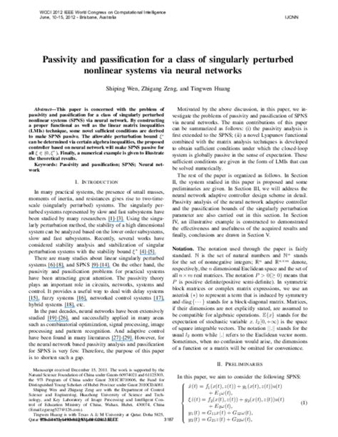 pdf passivity and passification for a class of singularly perturbed nonlinear systems via