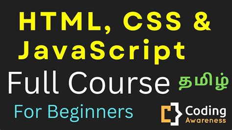 full web development course for beginners html css and javascript coding awareness youtube