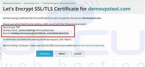 Error Could Not Issue A Let S Encrypt SSL TLS Certificate Plesk