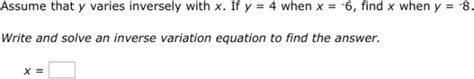 ixl write and solve inverse variation equations algebra 2 practice