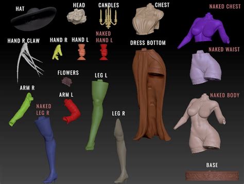 3d Stl Naked Witch Drawing File Digital Drawing File 3d Printer In