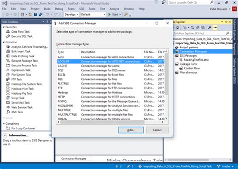 Import Text And Csv Files Into Sql Server With Ssis Script Task
