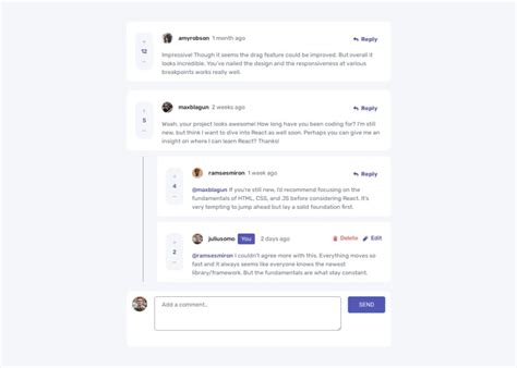 frontend mentor interactive comment section using react coding challenge solution