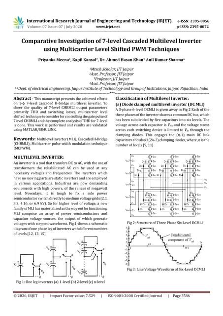 irjet comparative investigation of 7 level cascaded multilevel inverter using multicarrier