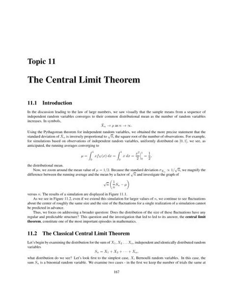 the central limit theorem