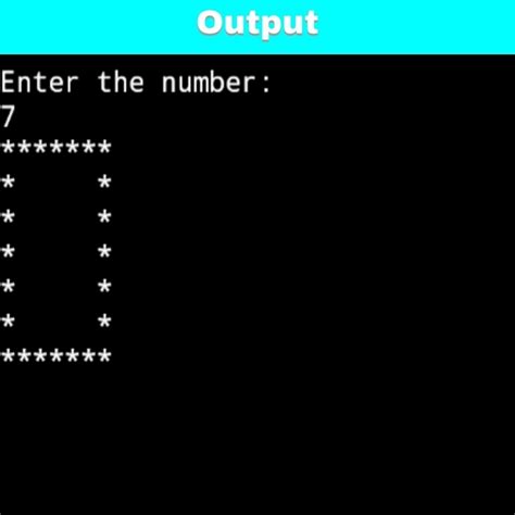 Codeforhunger Learn Coding Easily C Program To Print Hollow Square Star Pattern