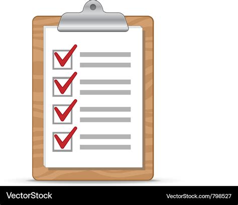 Clipboard And Checklist Royalty Free Vector Image