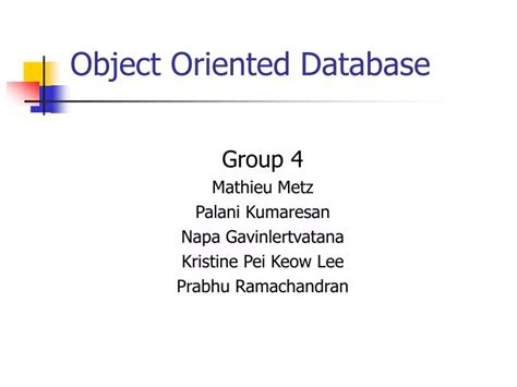 ppt object oriented database powerpoint presentation free download id 177839