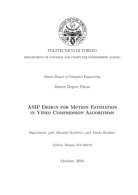pdf asip design for motion estimation in video compression algorithms