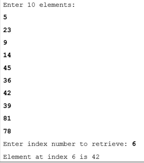 print specific array value java
