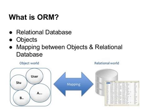 orm object relational mapping