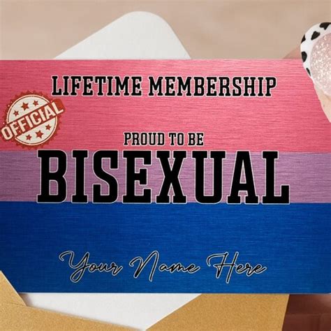 Bisexual Pride Personalised Metal Lifetime Membership Card Etsy Australia