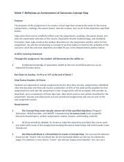 Concept Map Guidelines Docx Week 7 Reflection On Achievement Of