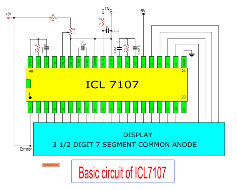 Digital Voltmeter Circuit Diagram Using ICL7107 7106 With PCB