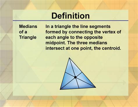 definition triangle concepts medians of a triangle media4math