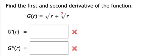 answered find the first and second derivative of… bartleby