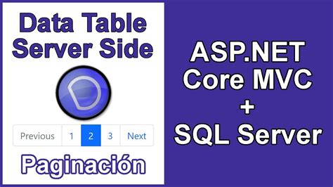 Server Side Datatable JQuery En ASP NET CORE YouTube