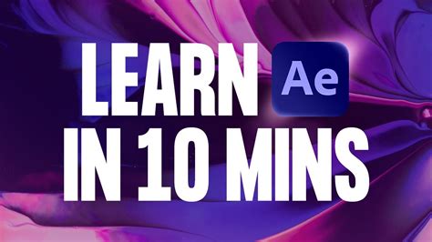 Learn After Effects In 10 Minutes Beginner Tutorial YouTube