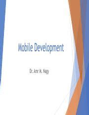 Lecture 01 Pdf Mobile Development Dr Amr M Nagy Outline Course