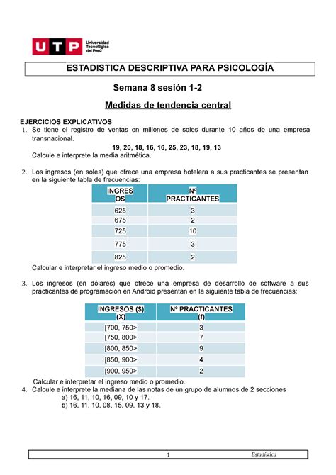 S08 S1 Resolver Ejercicios Medidas De Tendencia Central 1927354229