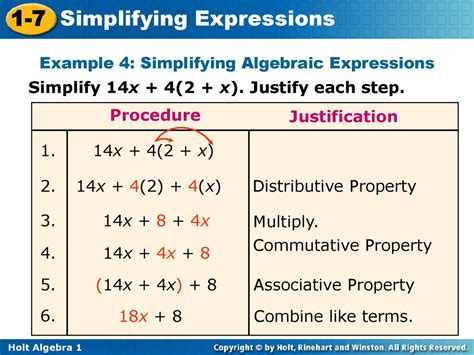 simplifying expressions ppt download