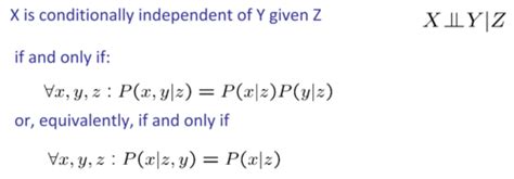 bayesian networks conditional independence flashcards quizlet