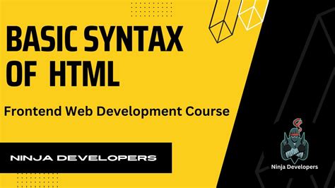 frontend web development course html basic syntax in urdu hind i lecture 1 youtube
