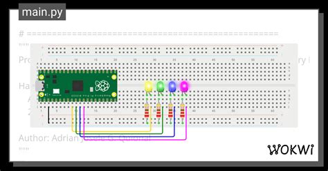 Raspberry Pi Pico 4 Leds Blink Copy 2 Wokwi Esp32 Stm32 Arduino Simulator