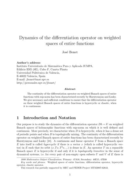 pdf dynamics of the differentiation operator on weighted spaces of entire functions
