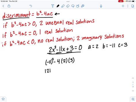 solved in exercises 75 82 compute the discriminant then determine the number and type of