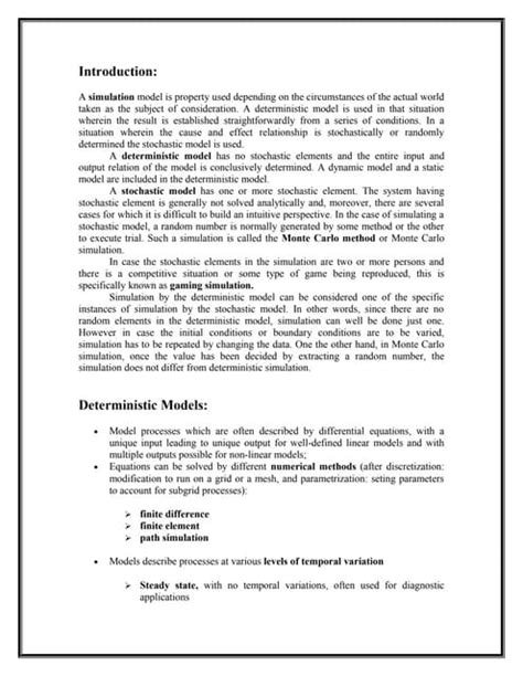 deterministic vs stochastic pdf