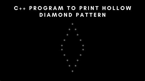 C Program To Print Hollow Diamond Pattern Basic C Programs