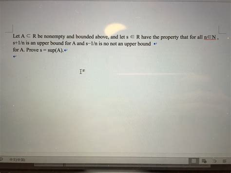 solved let a subset r be nonempty and bounded above and let